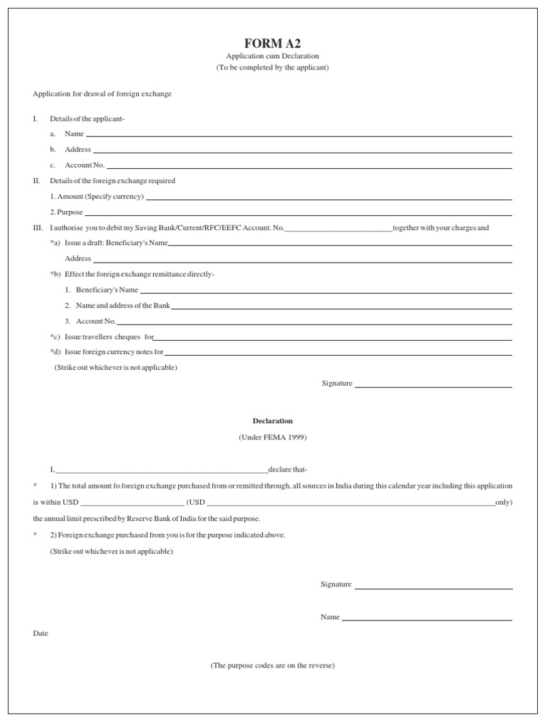 Form A2 | PDF | Foreign Exchange Market | Securities (Finance)