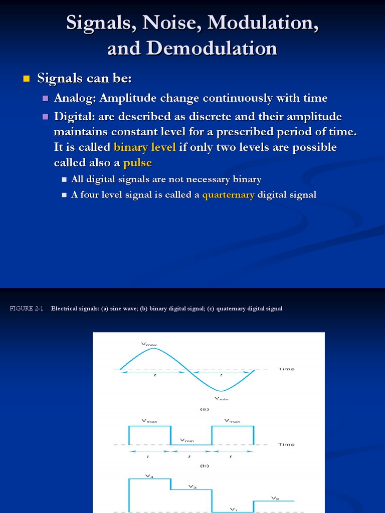 Signals, Noise, Modulation, and Demodulation | PDF | Modulation | Bit Rate