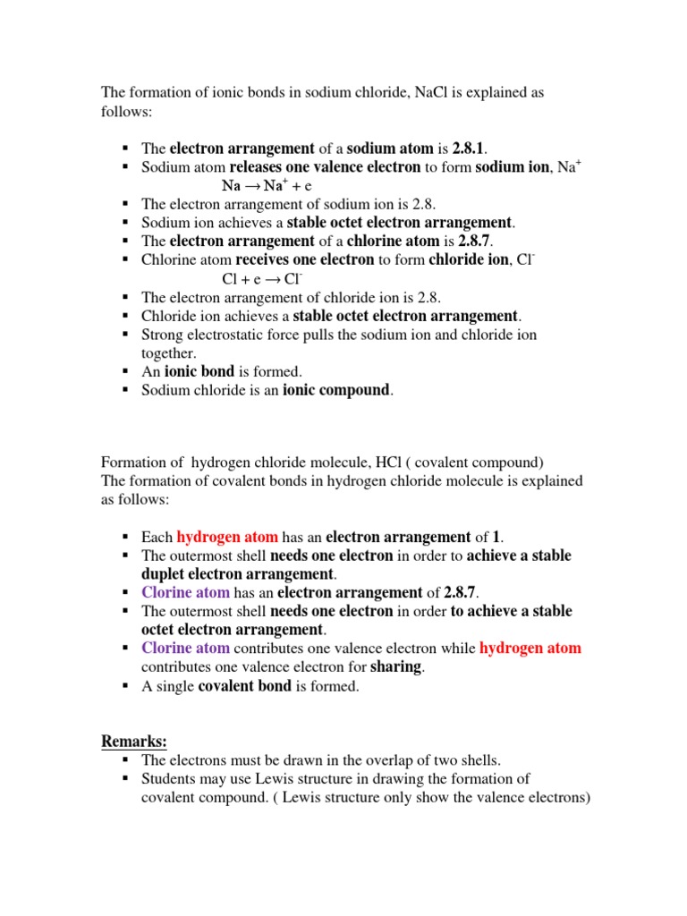 Hydrogen Atom: Duplet Electron Arrangement | PDF | Chemical Bond | Ion