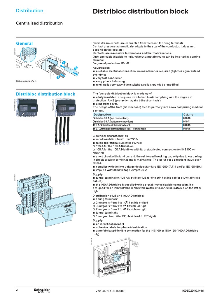 Distribloc Distribution Block Overview | PDF | Insulator (Electricity ...