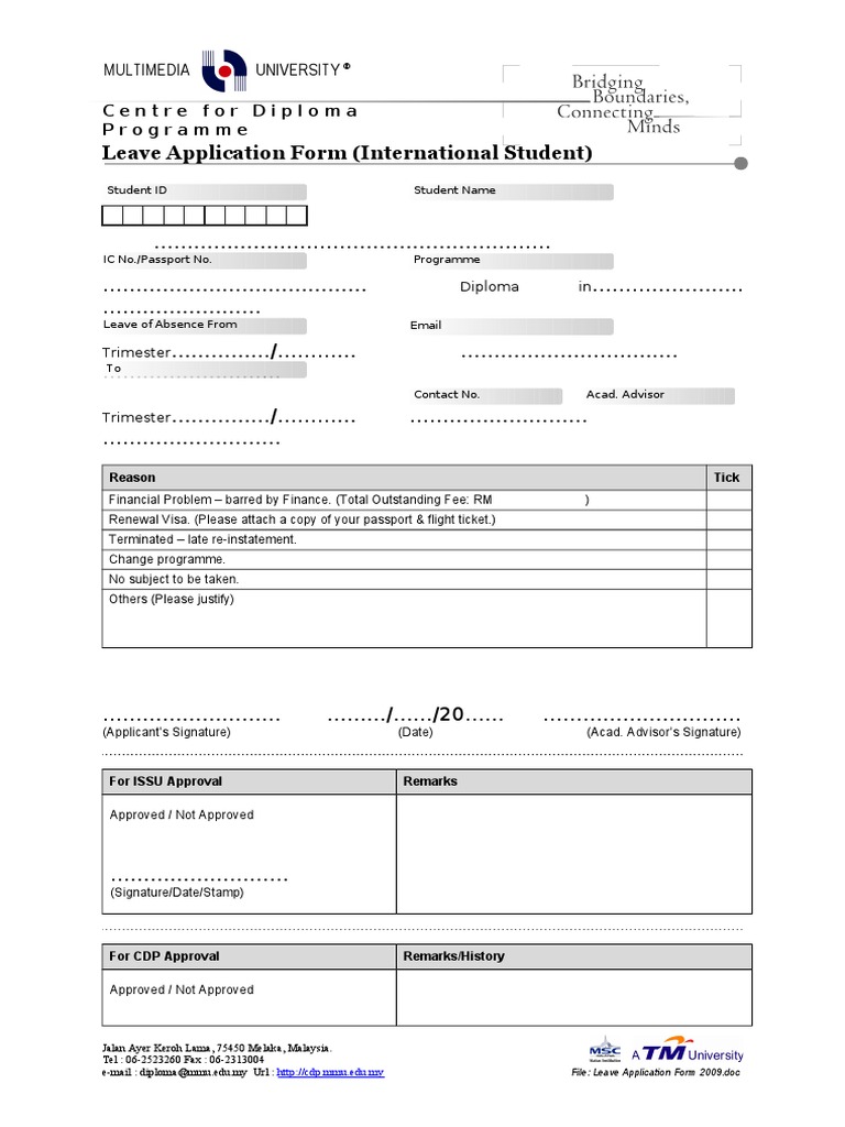 LOA International Form | PDF