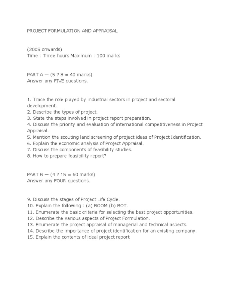 Project Formulation and Appraisal | PDF | Economies | Business