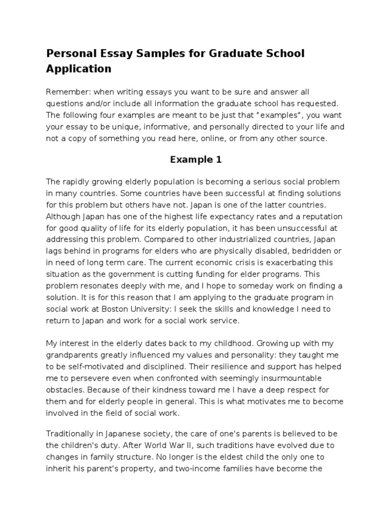Personal Statement Essay Samples - 0 | PDF | Self-Improvement