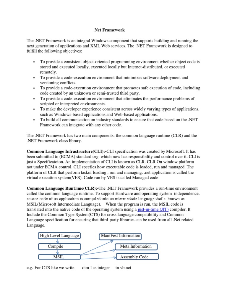 NetFrameWork | PDF | Library (Computing) | Runtime System