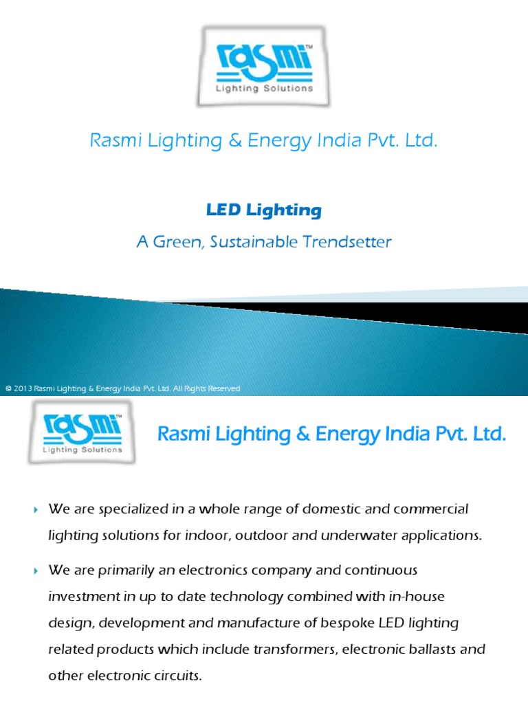 Rasmi LED Lighting Company. LED Light, Indoor, Outdoor, Underwater LED ...