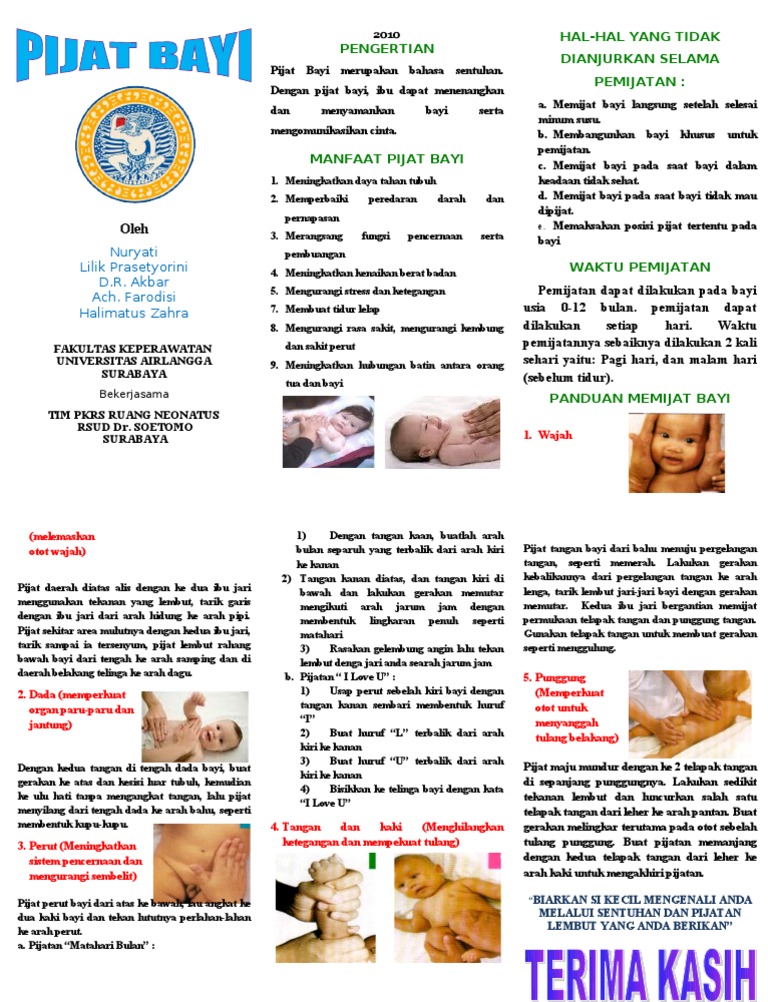 Leaflet Pijat Bayi | PDF