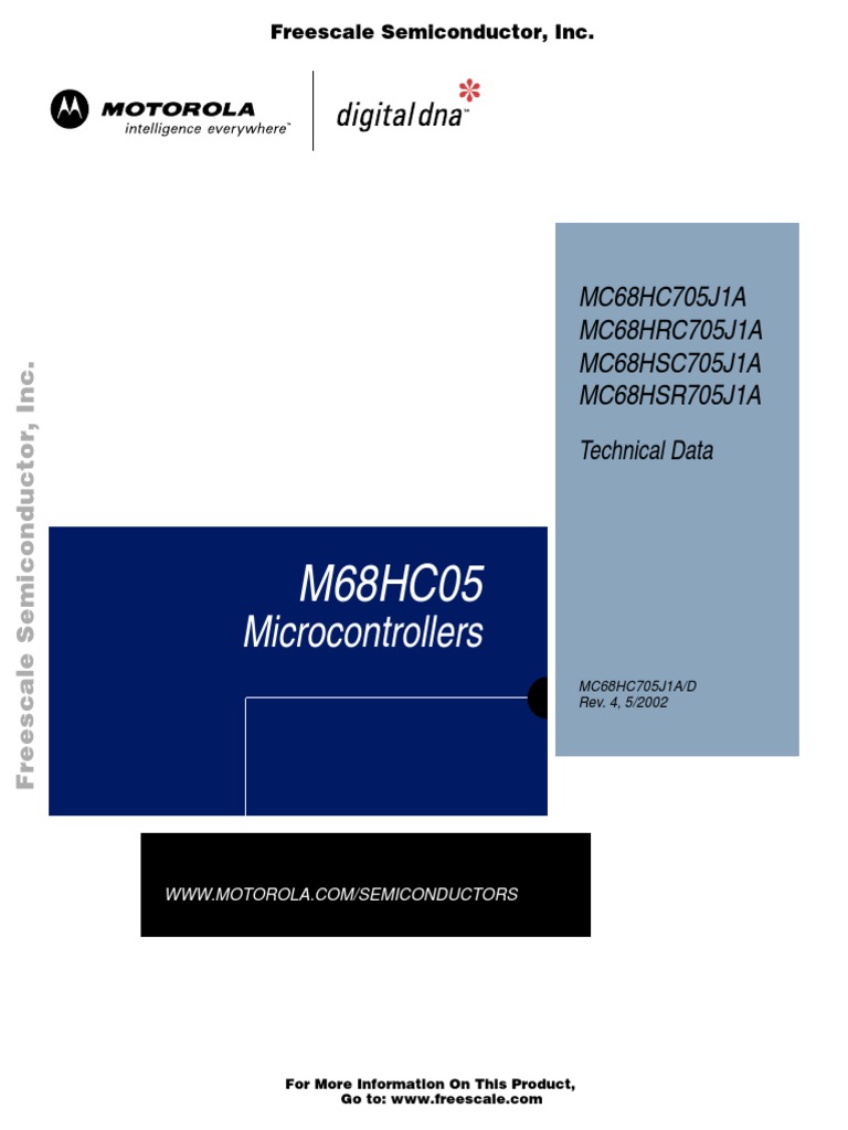 68hc705j1 Microcontrolador Motorola | PDF | Microcontroller | Random Access Memory