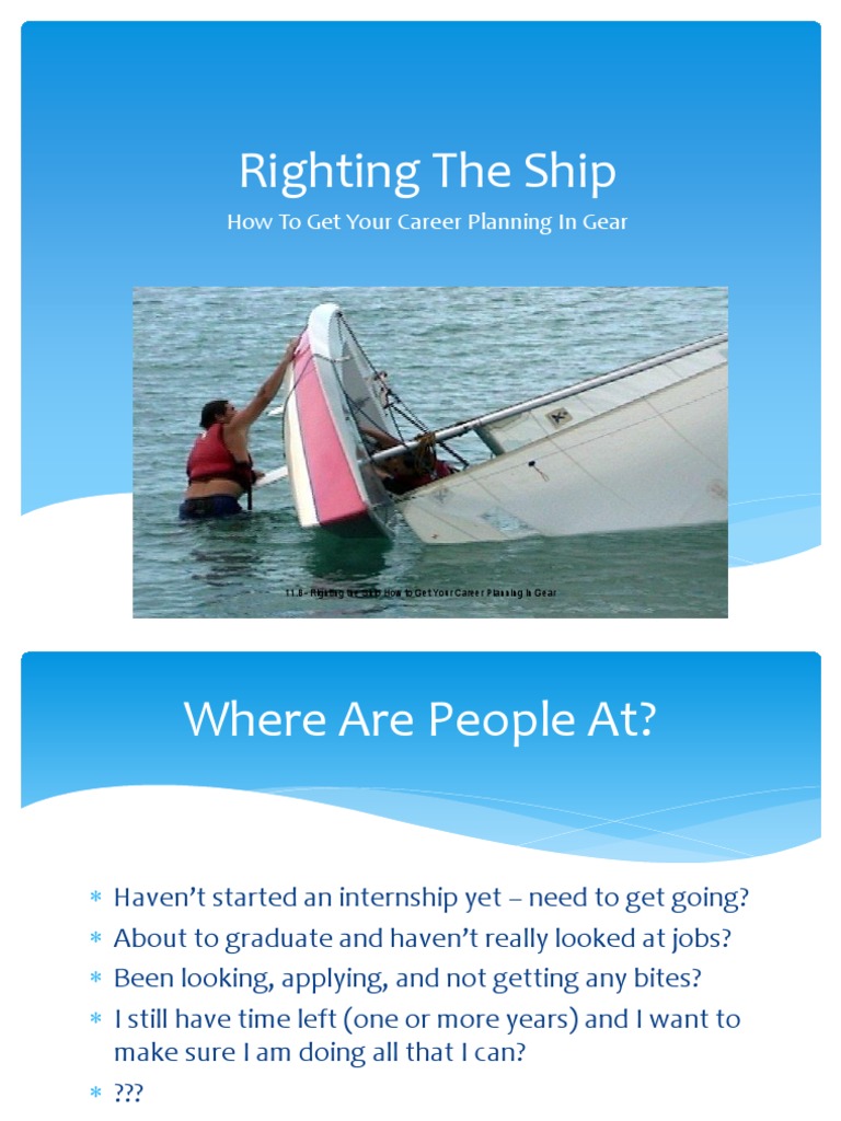 11 B - Righting The Ship How To Get Your Career Planning in Gear ...