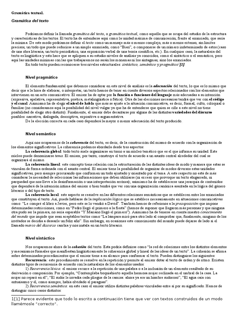 Gramática Textual | PDF | Epistemología | Comunicación