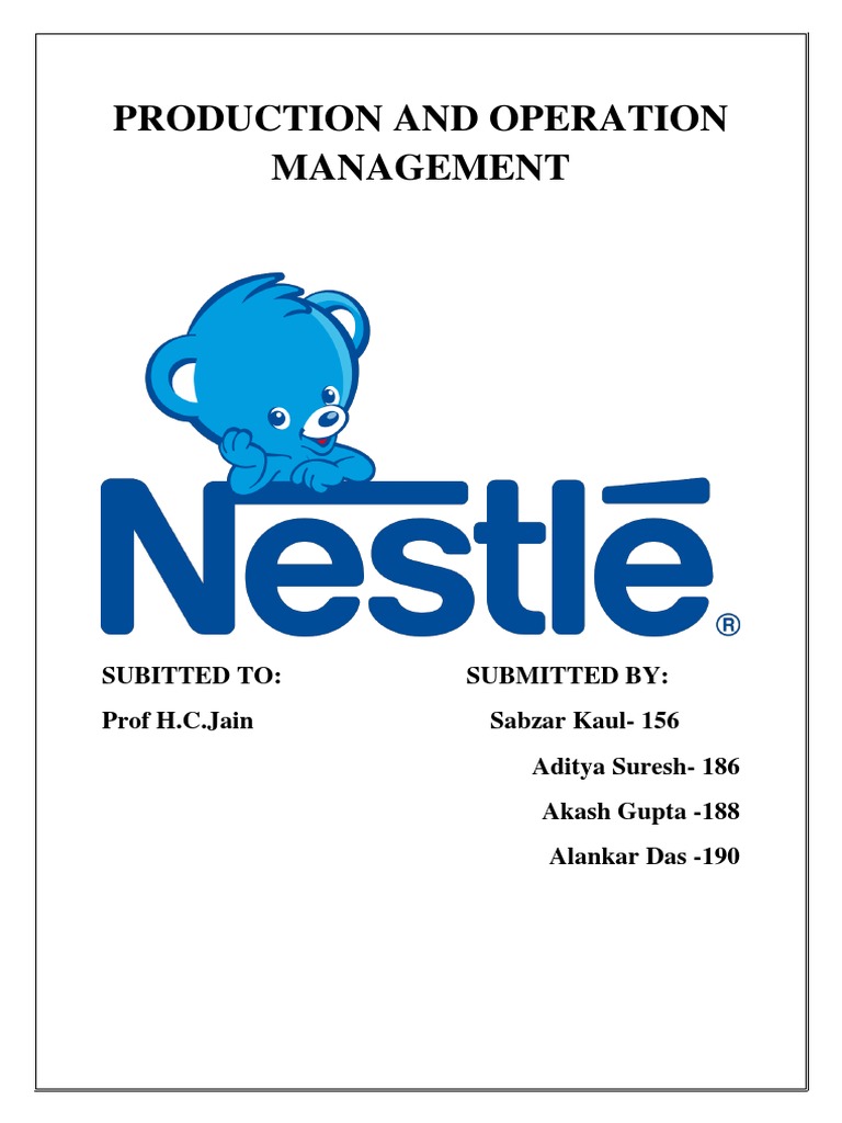 Project Report On Nestle | PDF | Nestlé | Coffee