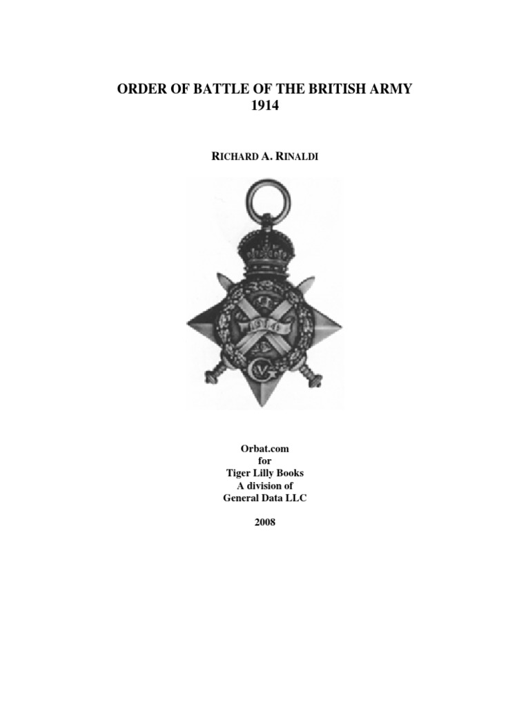 01-Order of Battle British Army 1914 | PDF | Division (Military ...
