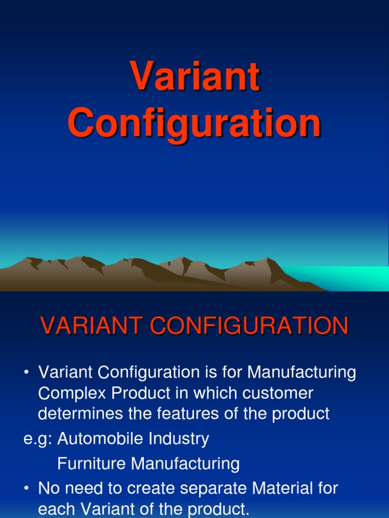 Variant Configuration | PDF | Subroutine | Software