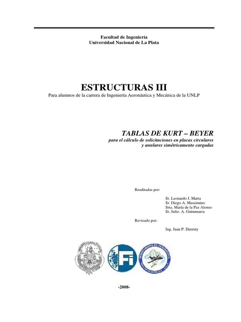 Tablas de Kurt Beyer | PDF