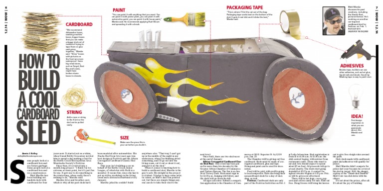 How To Build A Cool Cardboard Sled | PDF | Adhesive | Leisure