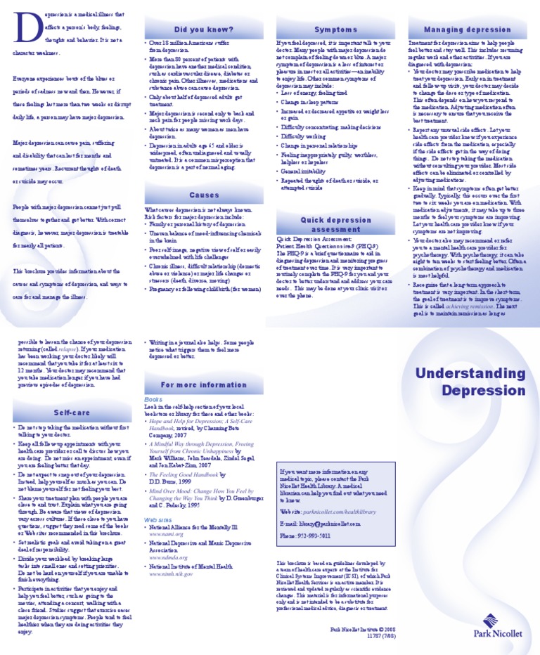 Did You Know? Symptoms Managing Depression: Quick Depression Assessment ...