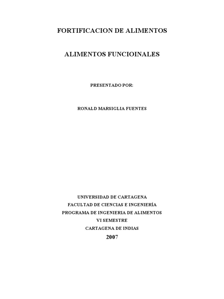 Tipos y Ejemplos de Cereales Fortificados | PDF | Cereales | Té