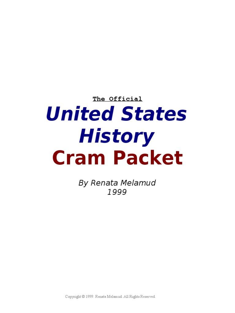 APUSH Cram Packet | PDF