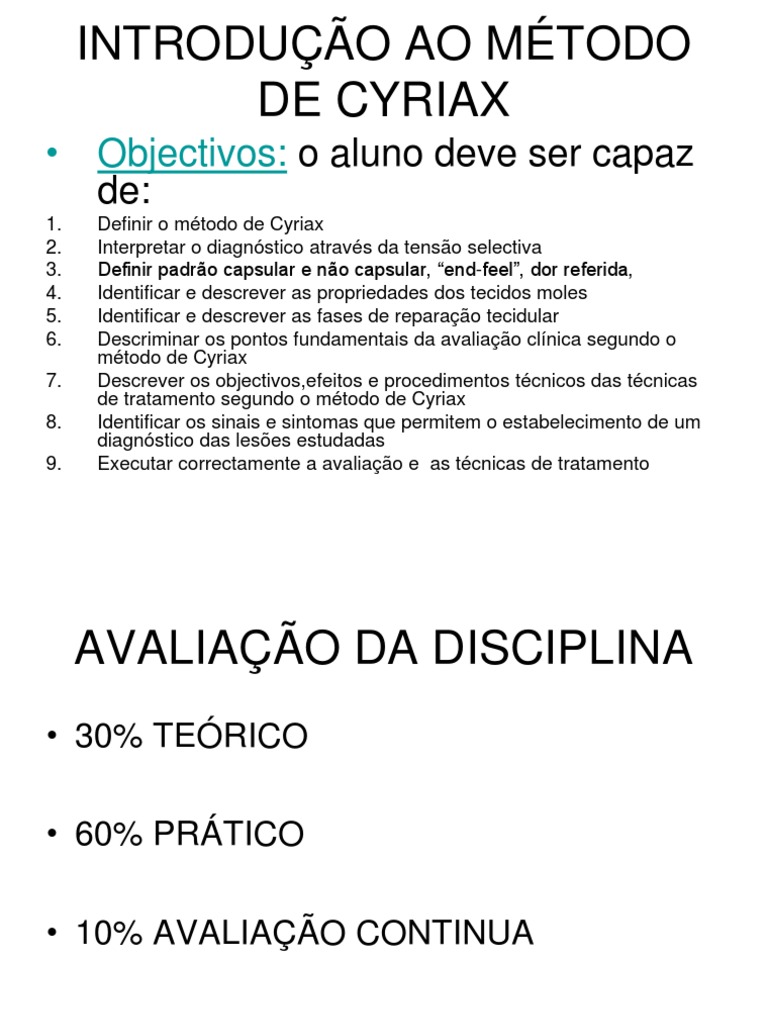 Introdução ao Método de Cyriax | PDF | Joelho | Colágeno