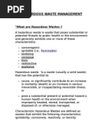 Hazardous Waste Management Rules 2016 | PDF | Waste | Waste Management