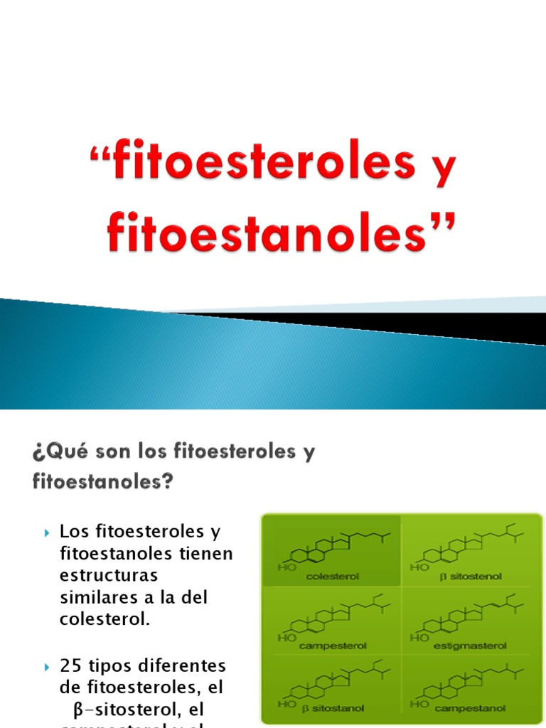 Fitoesteroles y Fitoestanoles | PDF | Colesterol | Comida y bebida