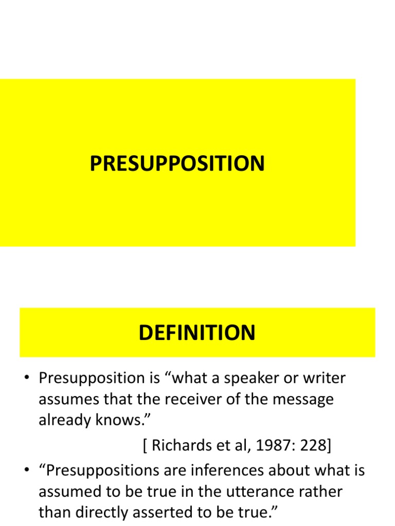 Presupposition | PDF | Style (Fiction) | Cognitive Science