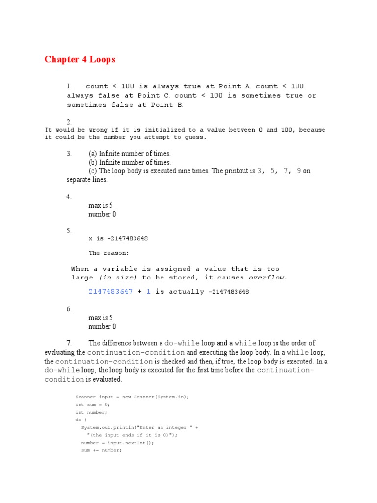 Chapter 4 Loops | PDF | Control Flow | Software Development