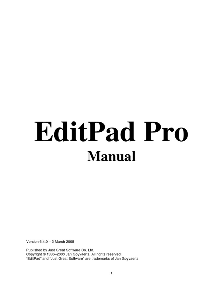 Editpad Pro: Manual | PDF | Regular Expression | Computer File