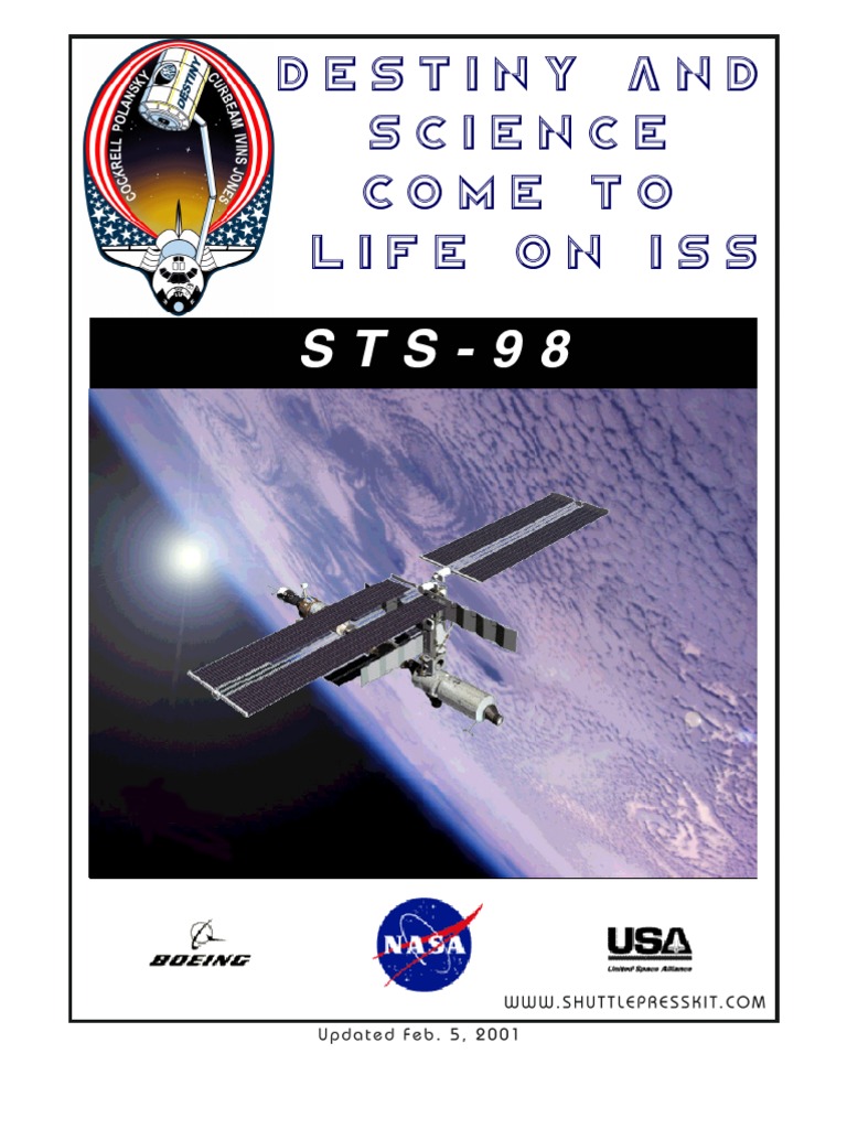 NASA Space Shuttle STS-98 Press Kit | Space Shuttle Atlantis ...