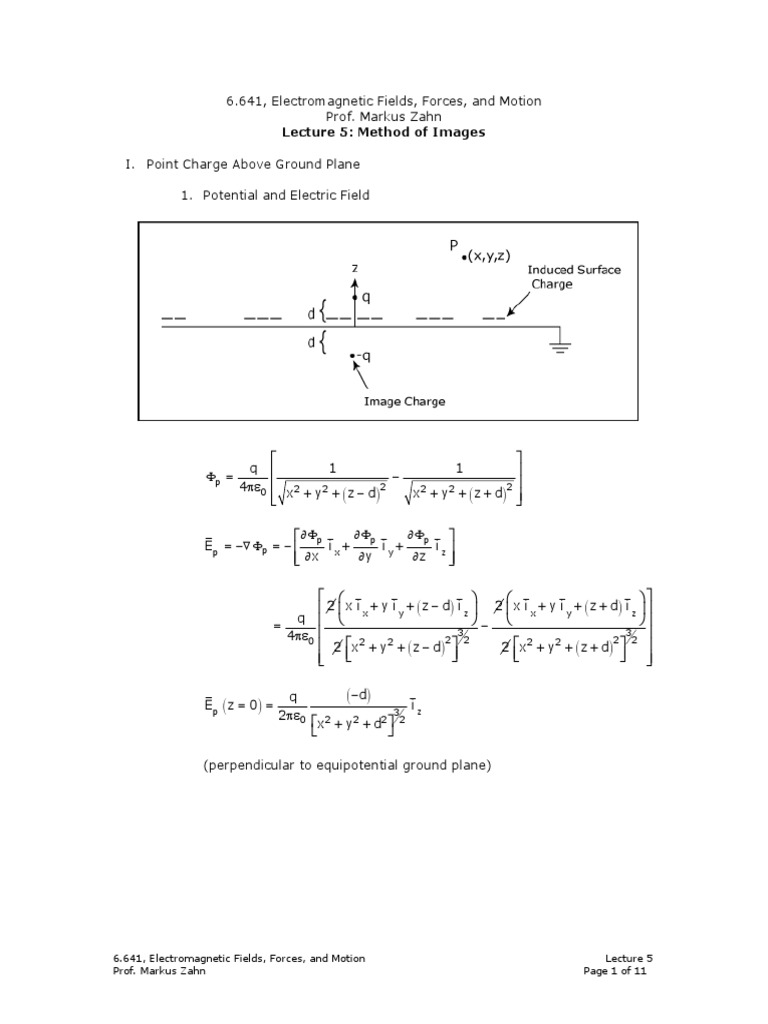 Method of Images in Electromagnetics | PDF