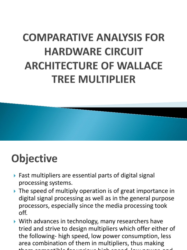 Wallace Tree Multiplier | PDF | Digital Electronics | Computer Architecture