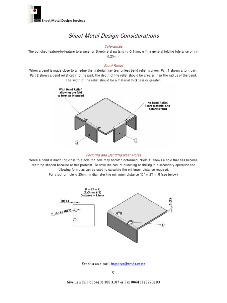 Sheet Metal Design Considerations Guide | PDF