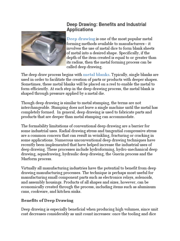 Deep Drawing | PDF | Industrial Processes | Building Engineering
