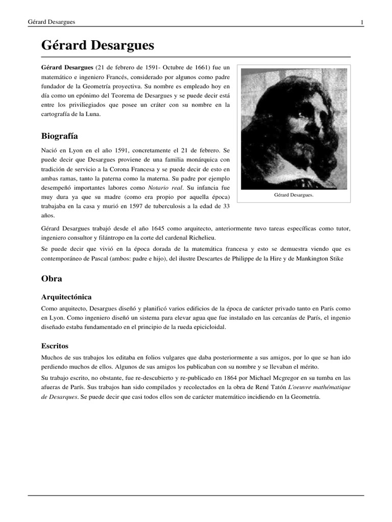 Gérard Desargues | PDF | Lyon | Personas