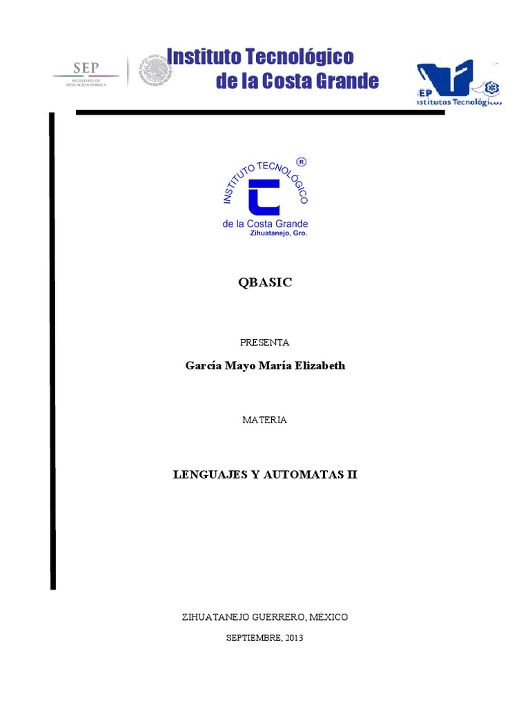 Reporte Qbasic | PDF | Notación | Programación de computadoras