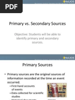 Primary and Secondary Sources | PDF | Primary Sources | Diary