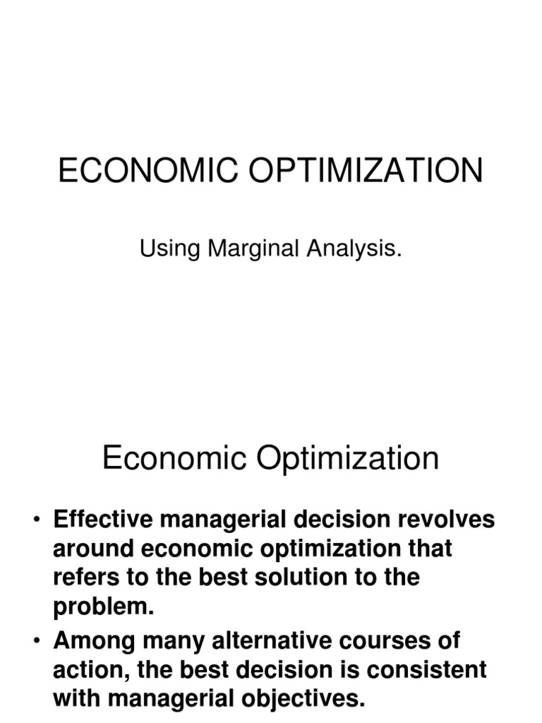 Economic Optimization | Average Cost | Demand