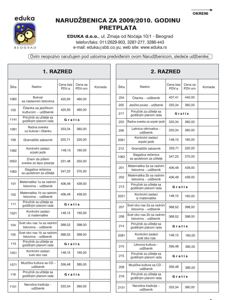 Narudzbenica Flica | PDF
