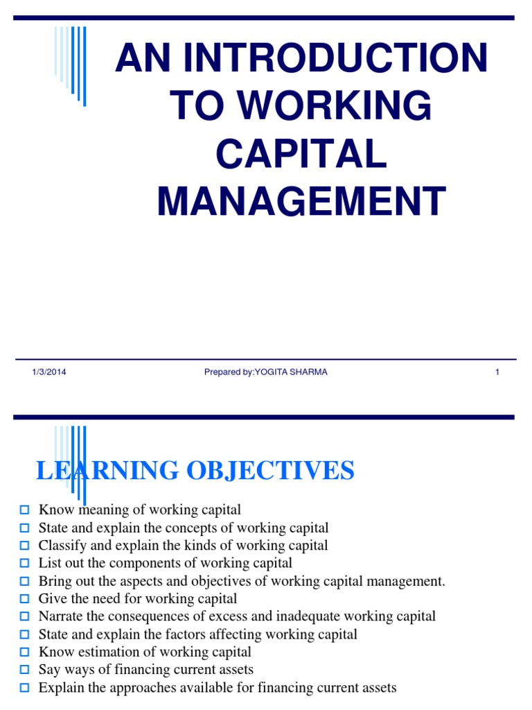 Introduction to Working Capital Management | PDF | Working Capital ...