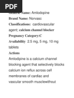 Amlodipine Drug Study | PDF | Drugs | Clinical Medicine
