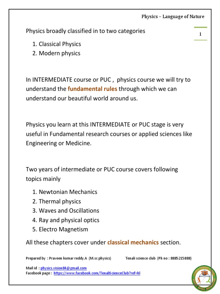 Intermediate Physics | PDF