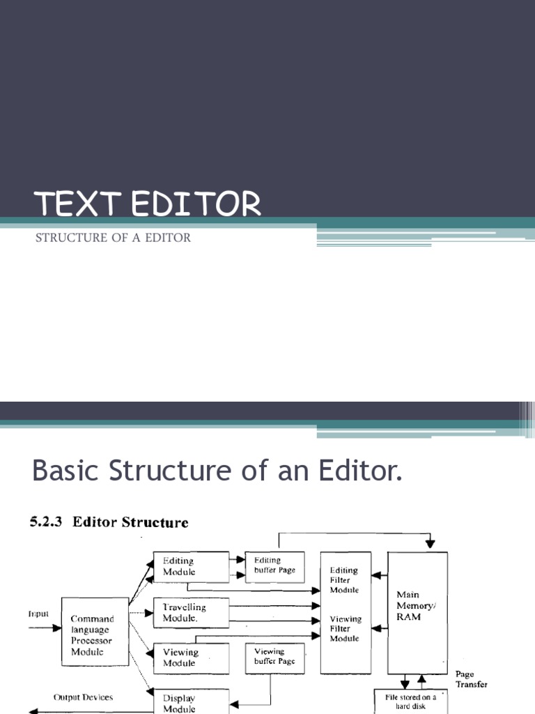 Text Editor System Software | PDF | Subroutine | Pointer (Computer Programming)