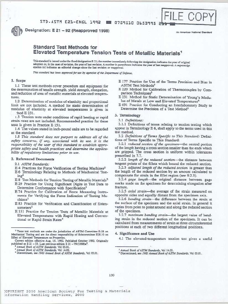 Astm E21 | PDF