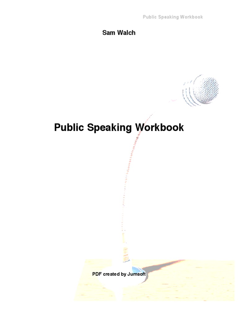 Public Speaking Workbook | PDF | Nonverbal Communication | Public Speaking
