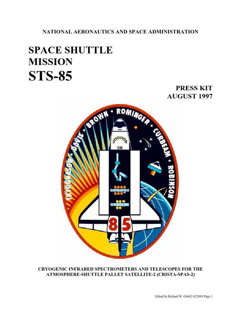 NASA Space Shuttle STS-85 Press Kit | PDF