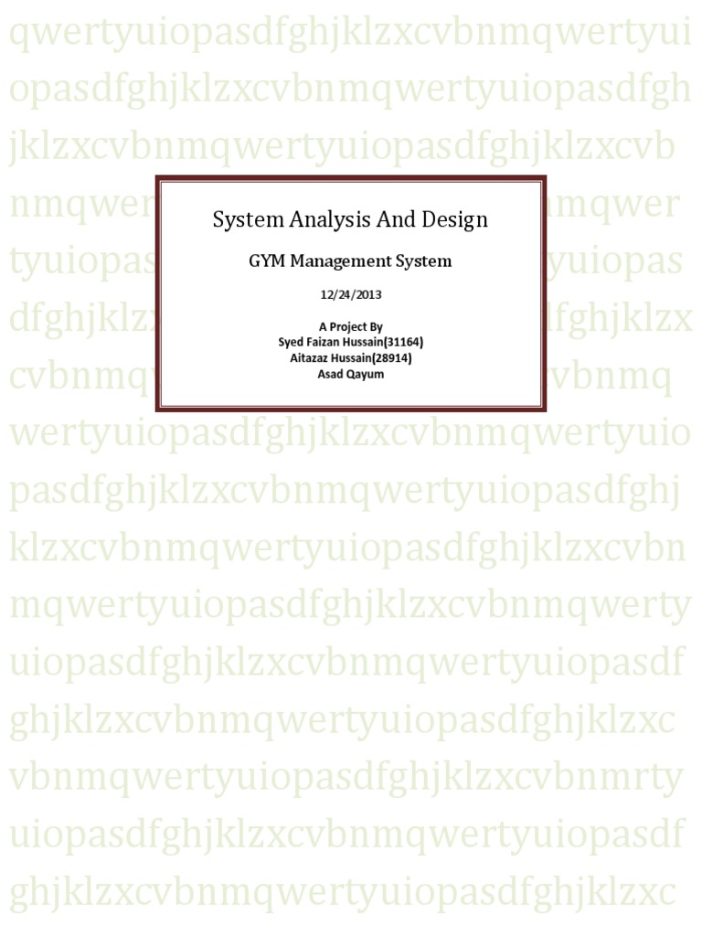 Gym Management System | PDF | Information Technology Management ...