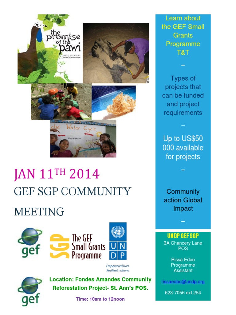 GEF Small Grants Info Meeting 2014 | PDF