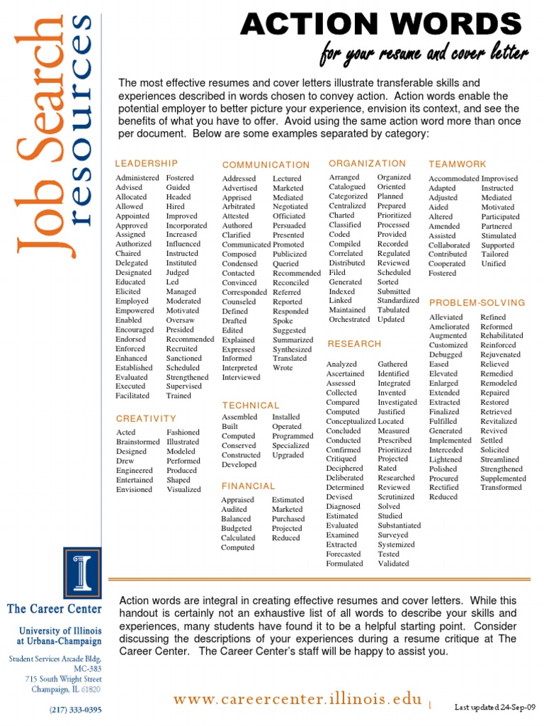 Action Words | PDF | Brainstorming | Creativity