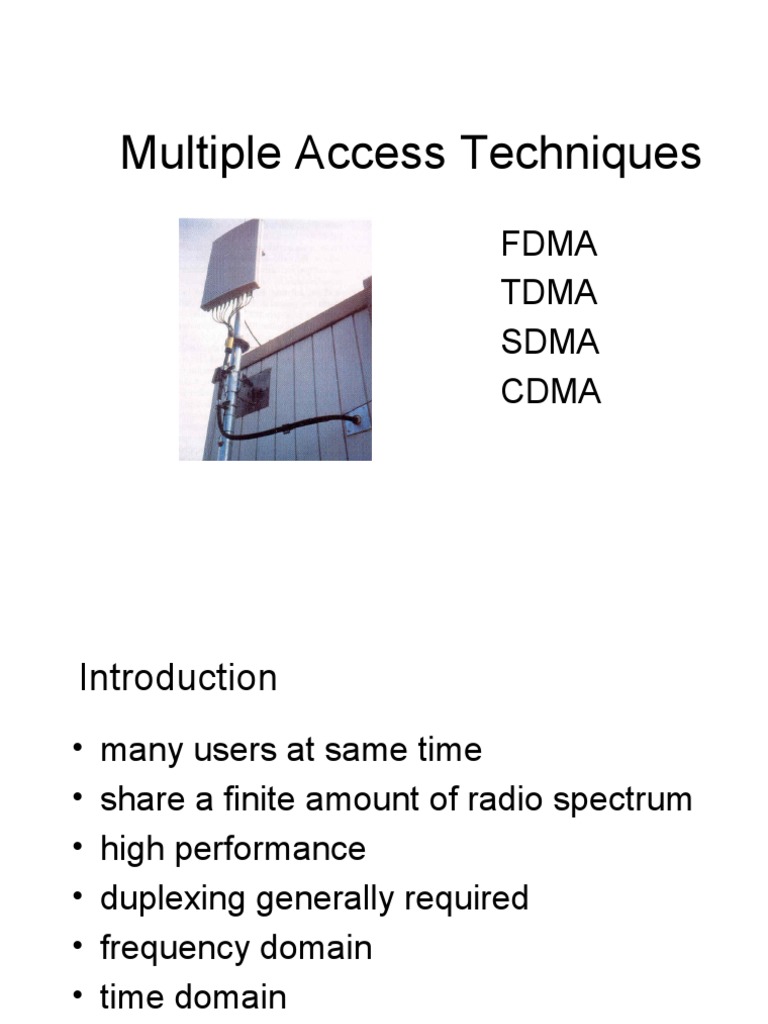 Multiple Access Techniques: Fdma Tdma Sdma Cdma | Download Free PDF | Channel Access Method ...