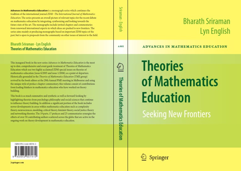 Theories of Mathematics Education - Cover | PDF | Teaching Mathematics ...