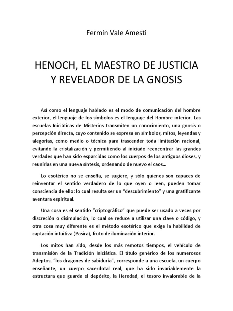 Henoch: Maestro de Justicia y Gnosis | PDF